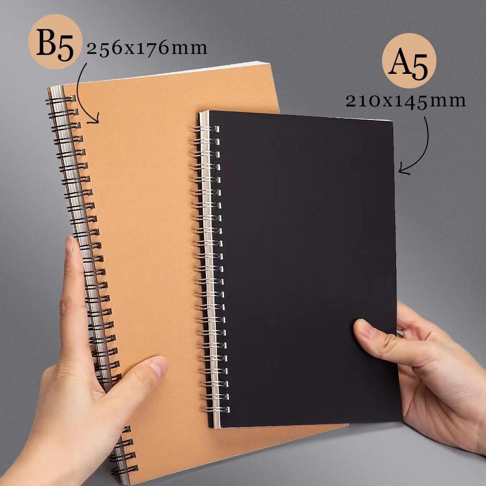 Jual Buku catatan spiral kertas kraft/buku catatan spiral A5/B5-(60 ...