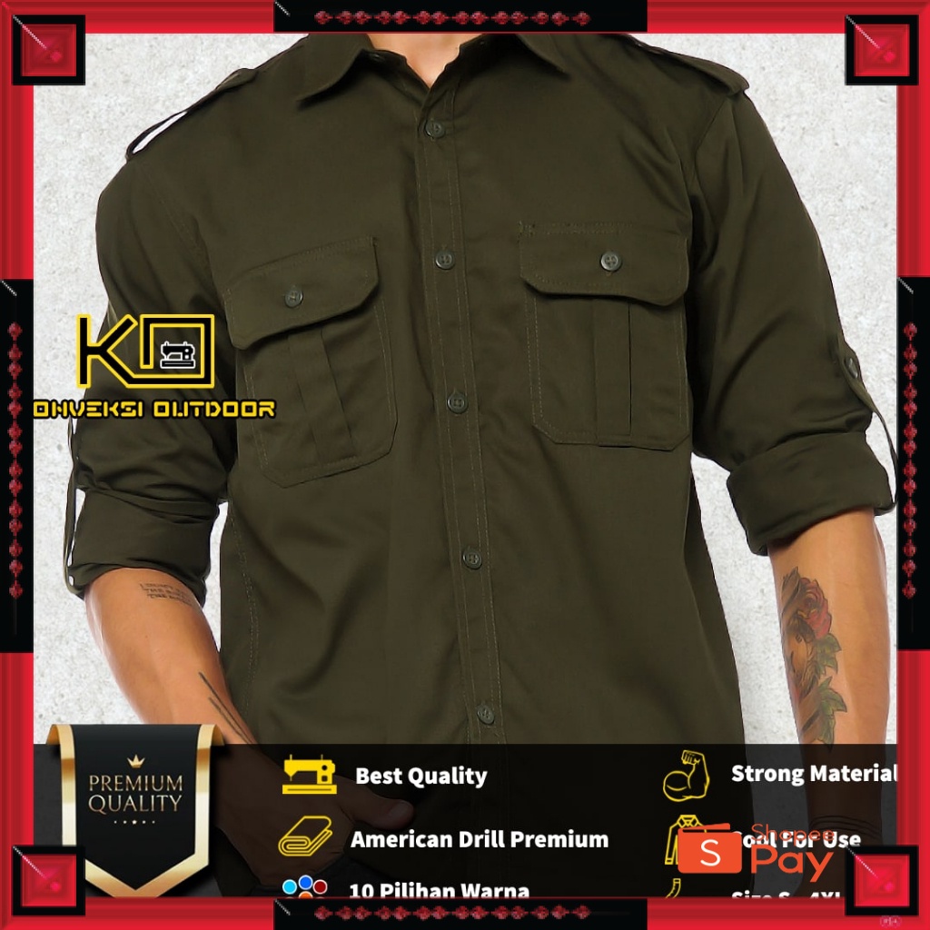 Jual 12.12 SERAGAM SALE / BAJU KEMEJA PDL LAPANGAN OUTDOOR INDOOR PRIA ...