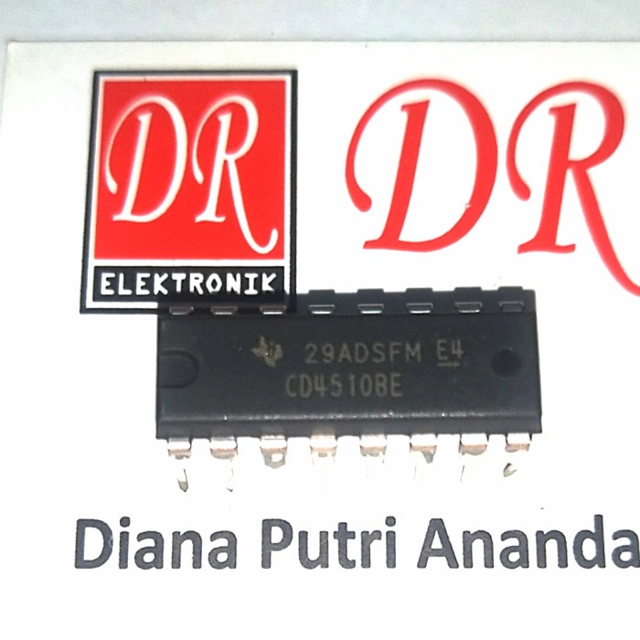 Jual IC 4510 CD4510 Integrated Circuit CMOS CD4510BE DIP LA27 | Shopee ...