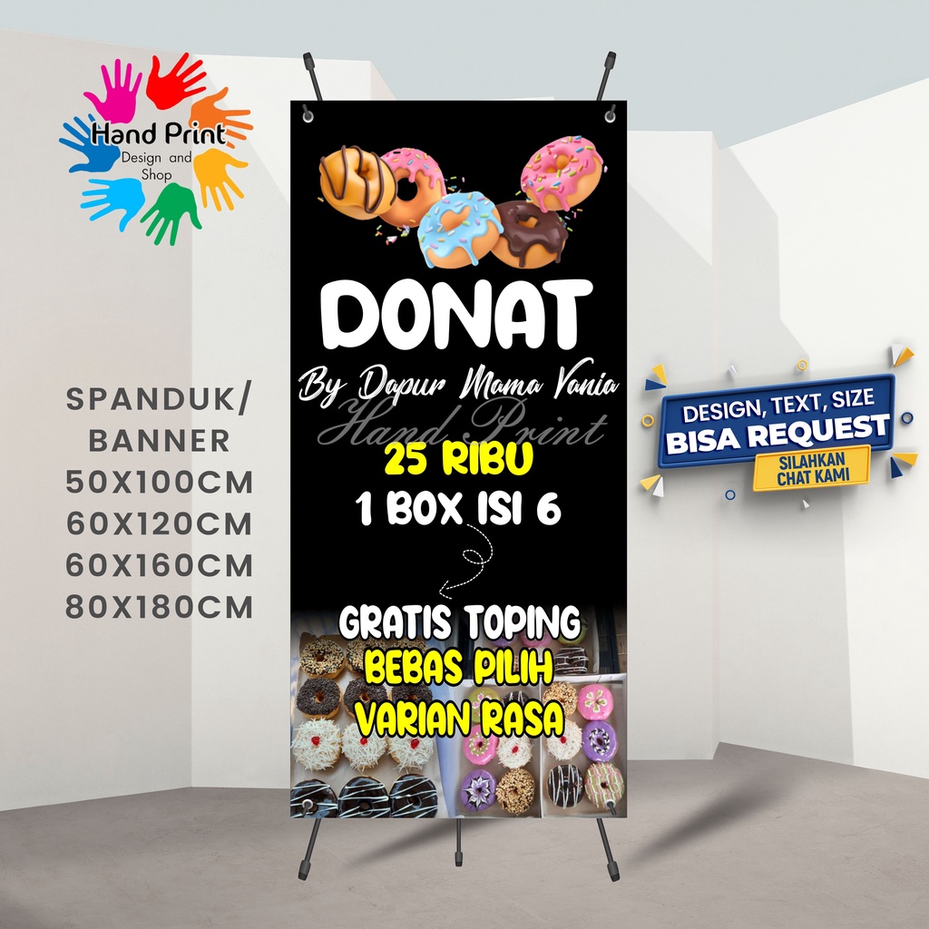 Jual Spanduk Banner MMT Donat Jasuke Jagung Bakar Martabak Street Food ...