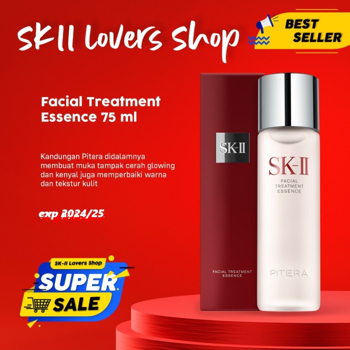 Jual SK-II/SK2/SKII/FULL SIZE FACIAL TREATMENT ESSENCE 75 ML (PIETERA) | Shopee Indonesia