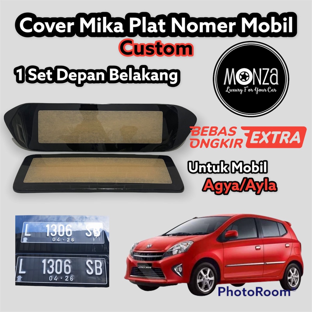 Jual Tatakan Plat Nomor/Cover Plat Nomor Mobil Acrylic Agya/Ayla Modif ...