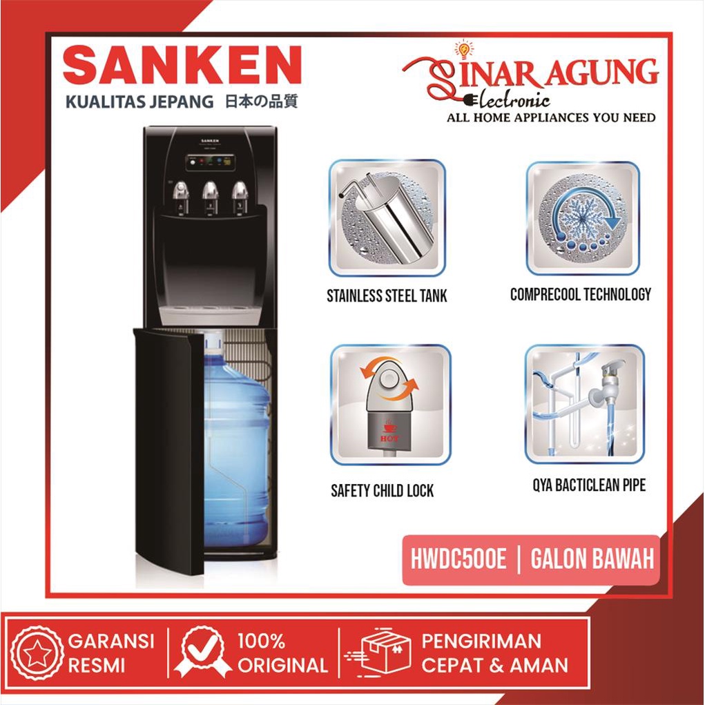 Jual [COD] DISPENSER GALON BAWAH SANKEN HWDC500E / HWDC500 / HWDC-500 ...
