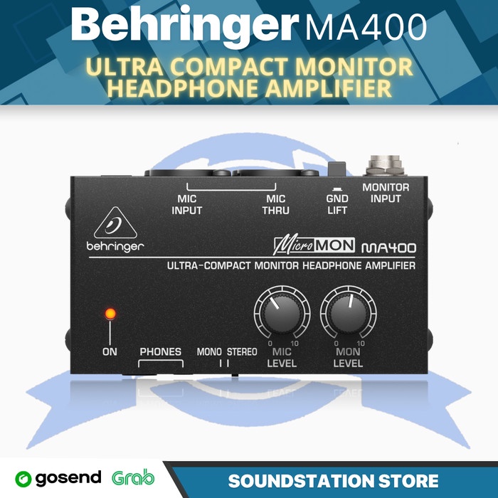 Jual BEHRINGER MICROMON MA400 Ultra Compact Monitor Headphone Amplifier ...