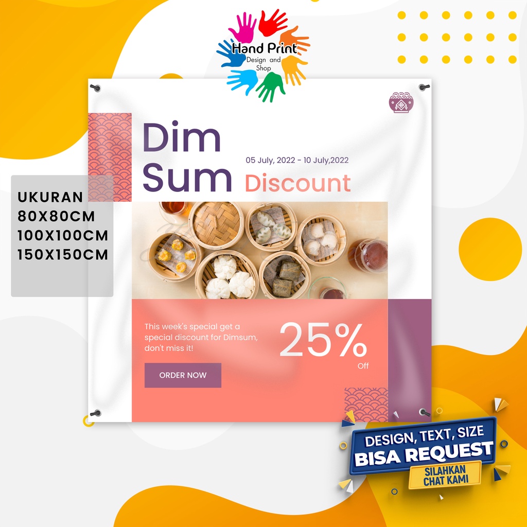Jual Cetak Spanduk Banner Jualan Dimsum Ayam Dimsum Udang Makanan E MMT ...