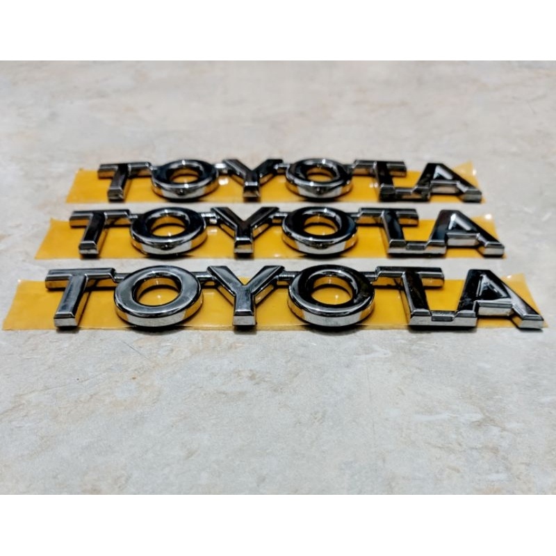 Jual EMBLEM TULISAN MEREK TOYOTA CHROME ORIGINAL | Shopee Indonesia