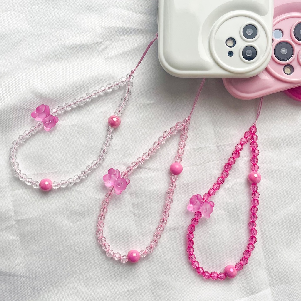 Jual I.Case_Store Beads Strap Gantungan Handphone Motif Beruang Kecil ...
