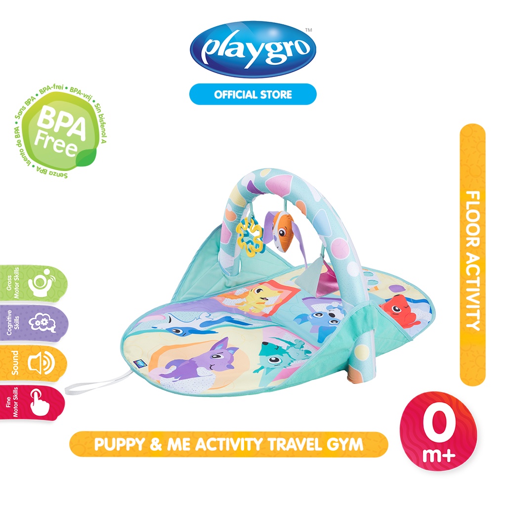 Jual Playgro Puppy & Me Activity Travel Gym - Matras Bayi | Shopee ...