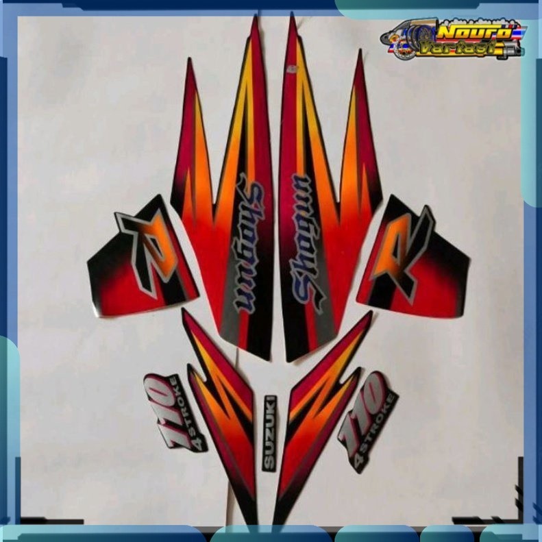 Jual Stiker striping suzuki shogun kebo 110 r 1999 2000 hitam body ...