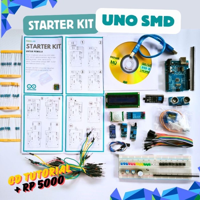 Jual Kit Belajar ARDUINΟ UNO R3 Kit Lengkap utk Pemula + Tutorial ...