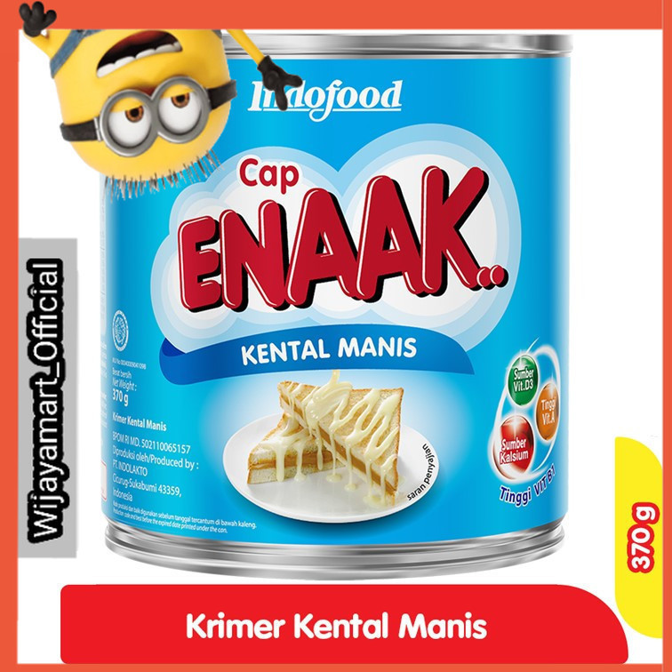 Jual Cap Enaak Krimer Kental Manis Putih 370 g | Shopee Indonesia