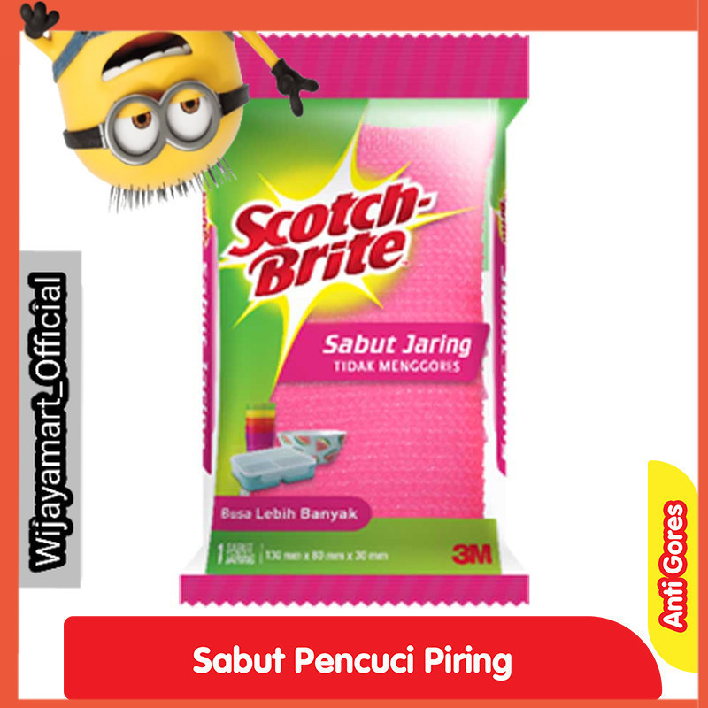 Jual Scotch-Brite Sabut Cuci Piring Jaring Anti Gores | Shopee Indonesia
