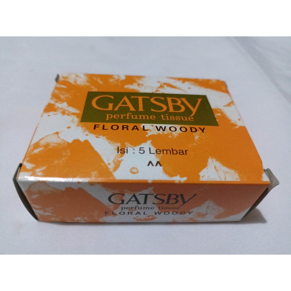 Jual GATSBY parfume tisu FLORAL WOODY ( isi 5 sachet ) | Shopee Indonesia