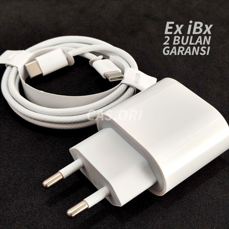 Jual CHARGER 20 WATT EX IBX USB-C TO C, ADAPTOR 20W FAST CHARGING IP 15 ...