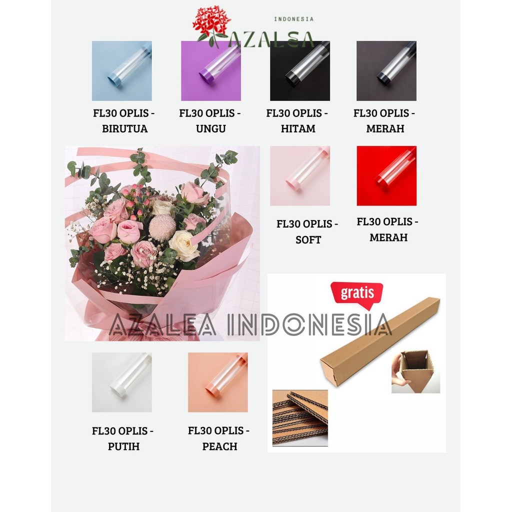 Jual AZALEA - (5 LEMBAR) - FL30 OPLIS Kertas Bunga Paper Buket Motif ...