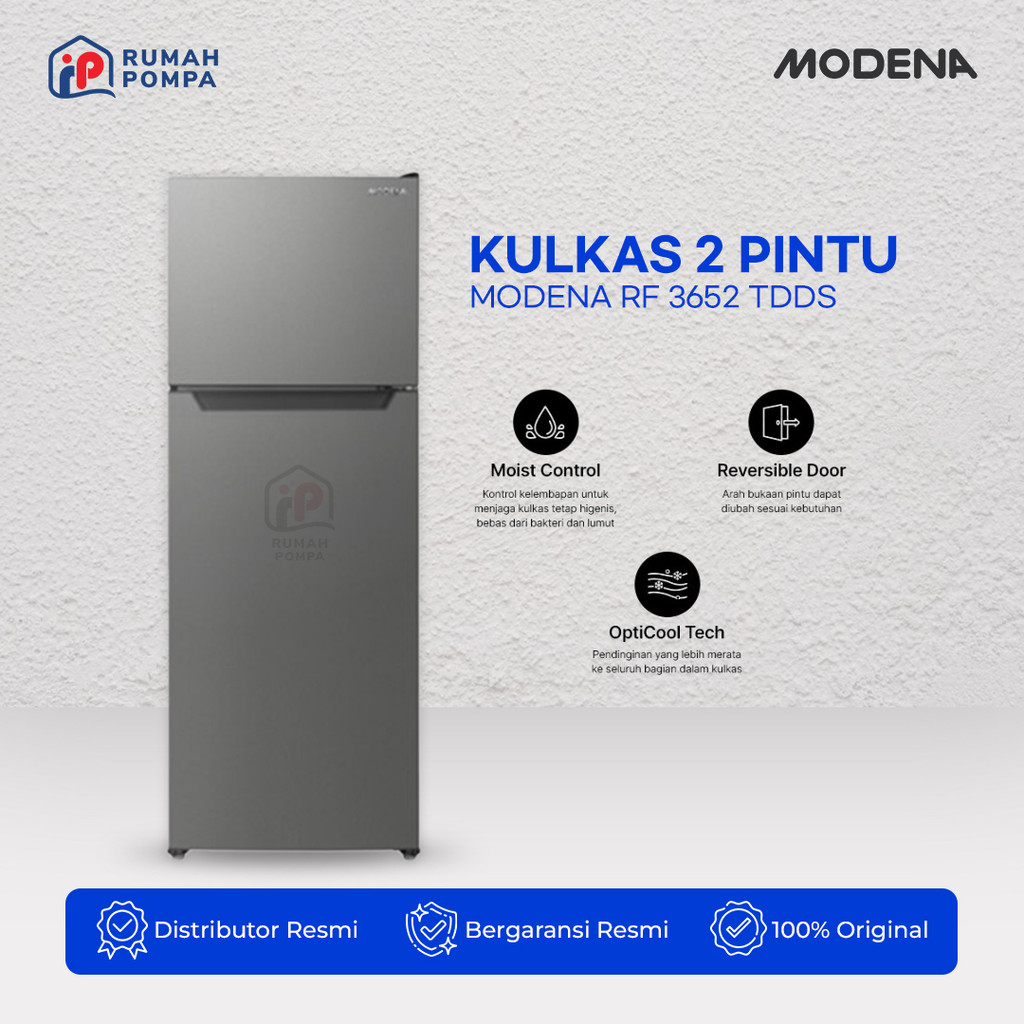 Jual Kulkas 2 Pintu Modena RF 3652 TDDS | Shopee Indonesia
