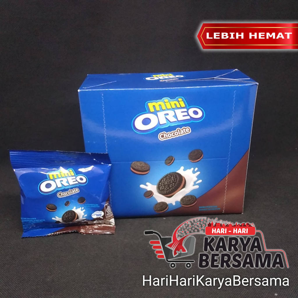 Jual MAKANAN RINGAN BISKUIT OREO MINI CHOCOLATE PER BOX ISI 10 PCS X 20 ...