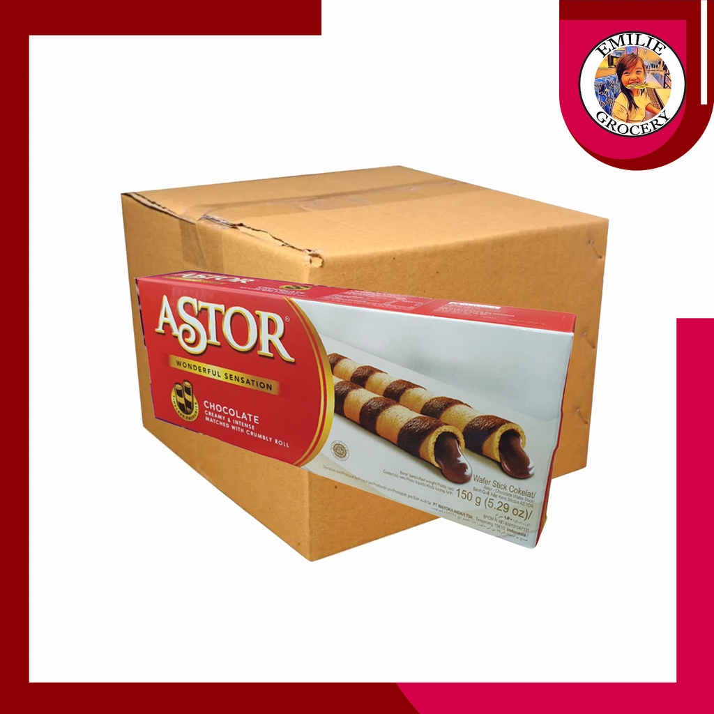 Jual Astor Wafer Stick Double Coklat Kotak Box 150gr 150gram 150 gram ...