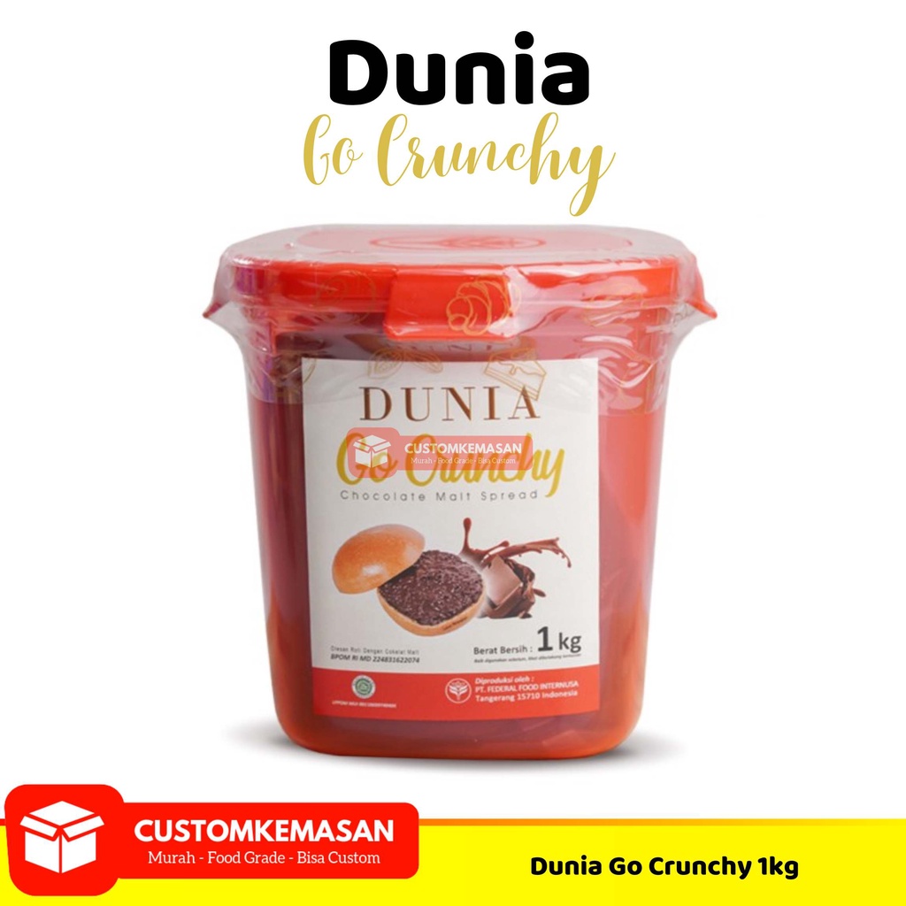 Jual Dunia Go Crunchy 1kg / Selai Roti Bakar / Toping Roti / Selai Roti ...