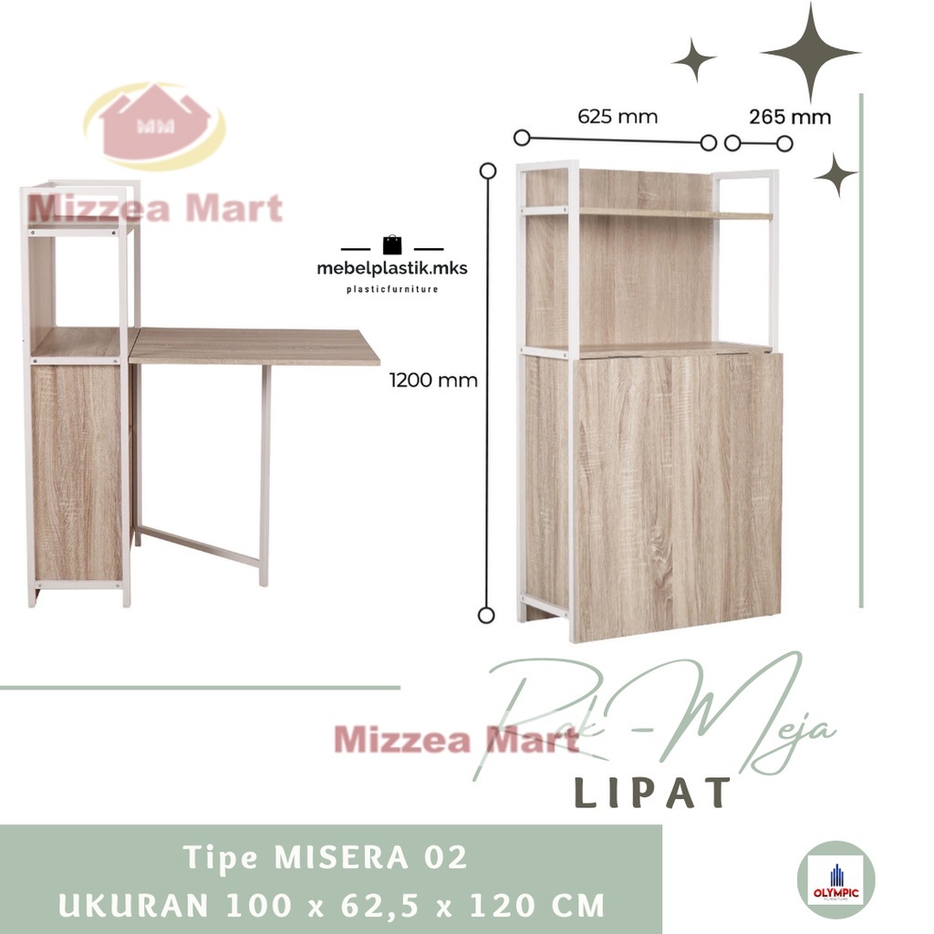 Jual MizzeaMart Rak Meja Lipat Susun Serbaguna Fungsional/ Meja Kerja ...