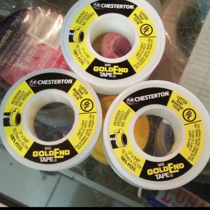 Jual seal tape chesterton gold end tape 800 seal tape oli dan gas ...