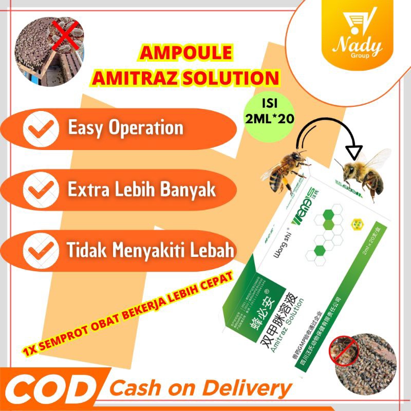 Jual (2ML*20)Obat Lebah Ampul Pembasmi Kutu Lebah Tawon Cerana Melifera ...