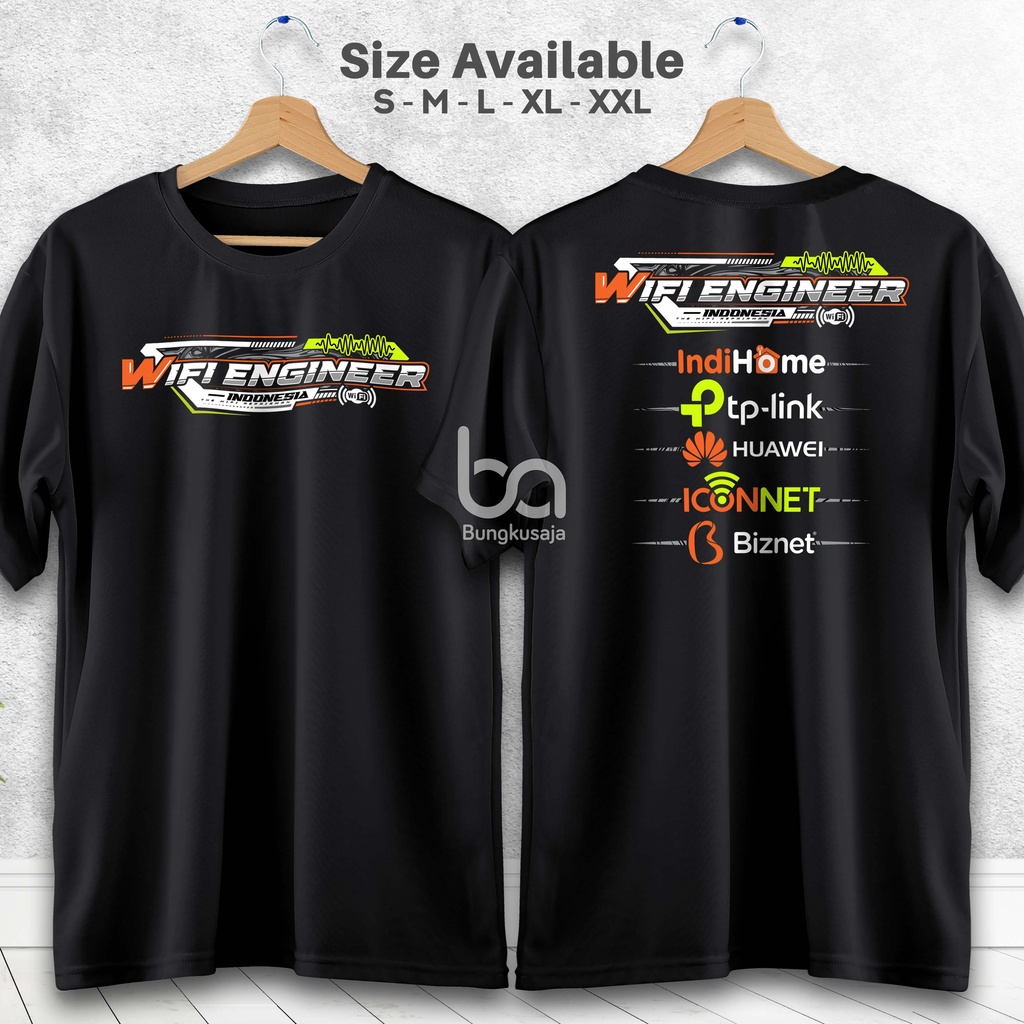 Jual Kaos Teknisi Wifi Engineer Indonesia IndiHome Biznet Tshirt Distro ...