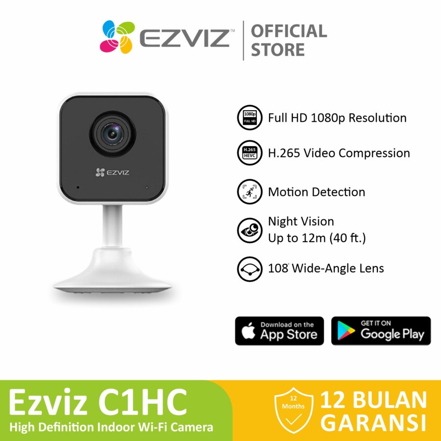 Jual EZVIZ C1HC 2MP IP Cam wireless Paket Camera CCTV Wifi By Hikvision ...