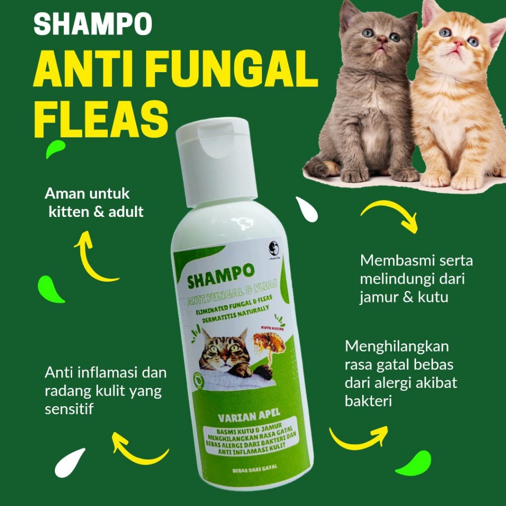 Jual Shampoo kucing shampo anjing anti kutu jamur dan bakteri 60ml ...
