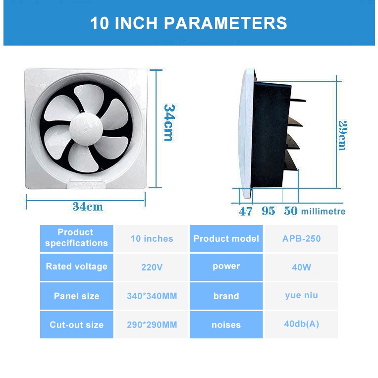 Jual WALL EXHAUST HEXOS/HEKSOS FAN DINDING 10" (25 CM) EXHAUST FAN ...