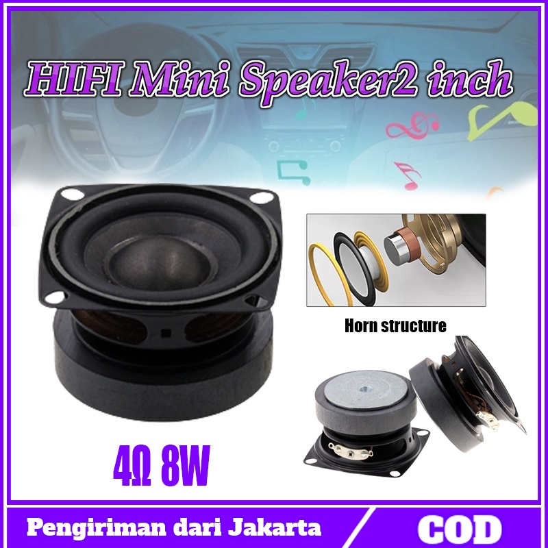Jual 【siap】HIFI Mini Speaker 2 Inch Subwoofer Bass 4 Ohm 8 Watt High ...