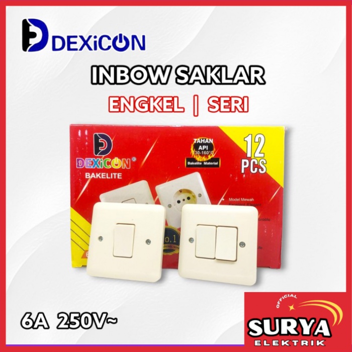 Jual Saklar IB Inbow DEXICON Single / Engkel / Double / Seri Tanam 6A ...