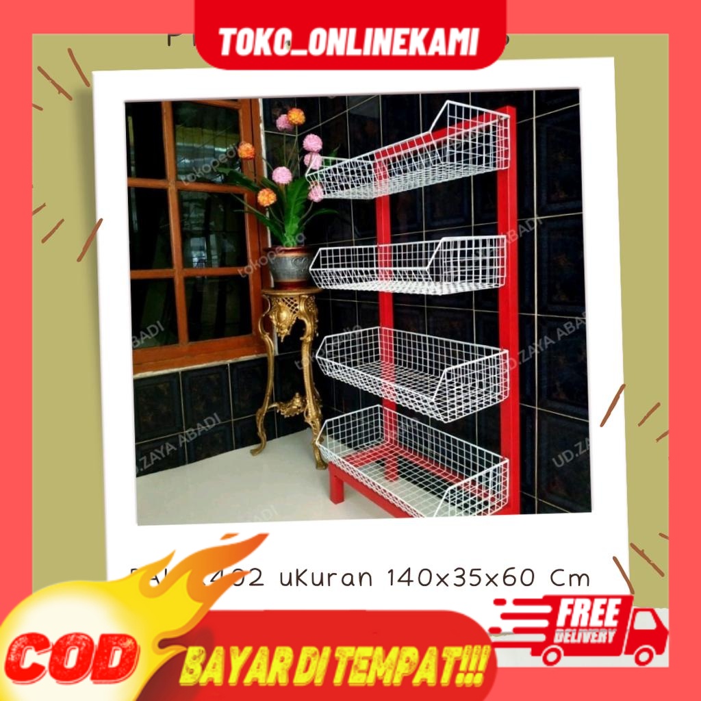 Jual RAK CEKER BESI MERAH/RAK MINIMARKET/RAK BESI TEBAL/RAK INDOMARET ...