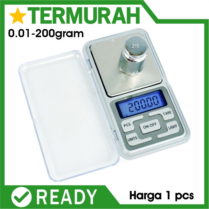 Jual Timbangan emas digital 200g 200 0.01 g 0.01g mini pocket scale ...