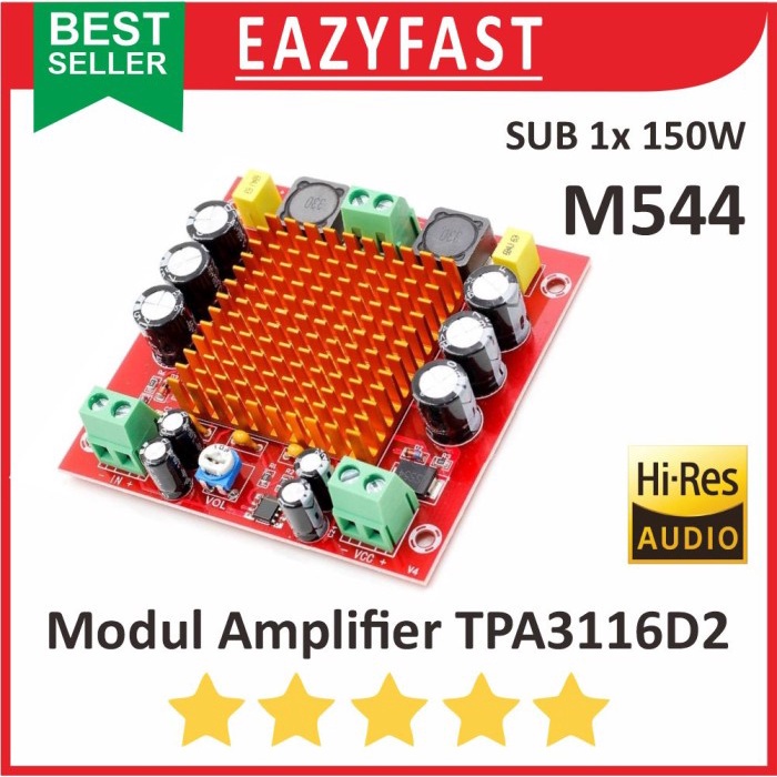 Jual Modul Ampli TPA3116D2 1x150W SubWoofer 150W Amplifier D TPA 3116 ...