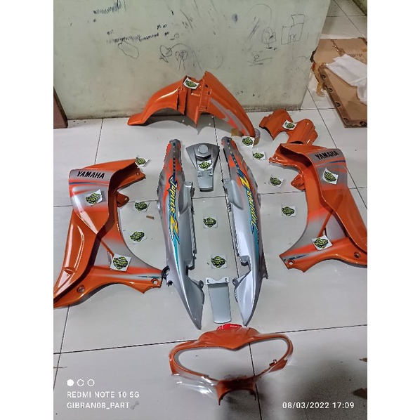 Jual COVER FULLBODY HALUS YAMAHA JUPITER Z CW TAHUN 2005 ORANGE SILVER ...