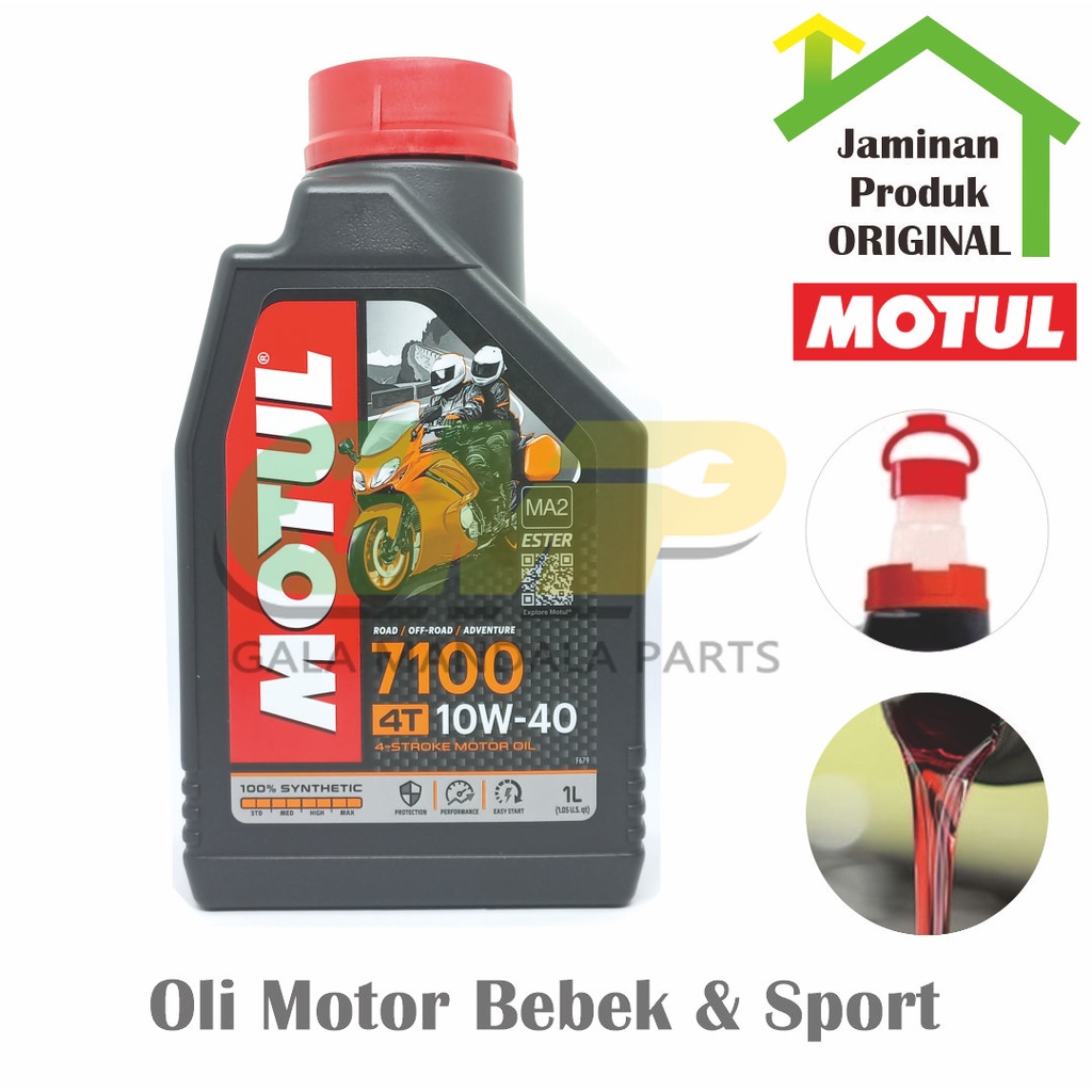 Jual Oli Motul Ester 7100 10W-40 Full Synthetic Oli mesin 4T 1Liter | Shopee Indonesia