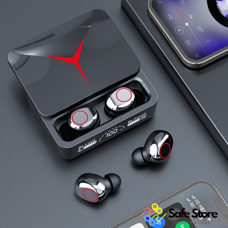 Jual SAFE Headset Bluetooth TWS GAMING M90 Pro Inpods HD Led Display Headset Gaming Wireless ...