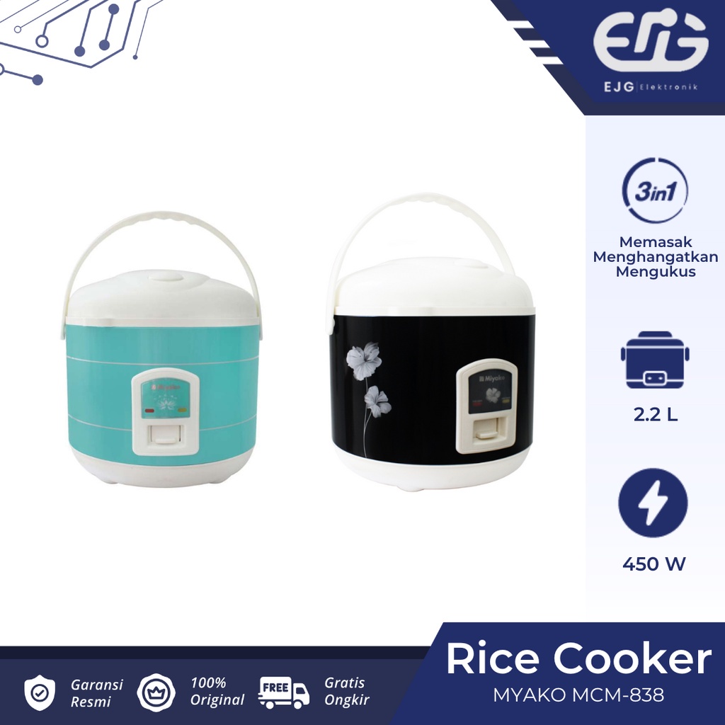 Jual Rice Cooker Besar Miyako 2.2 Ltr MCM 838 Magic Com Besar 3 In 1 ...