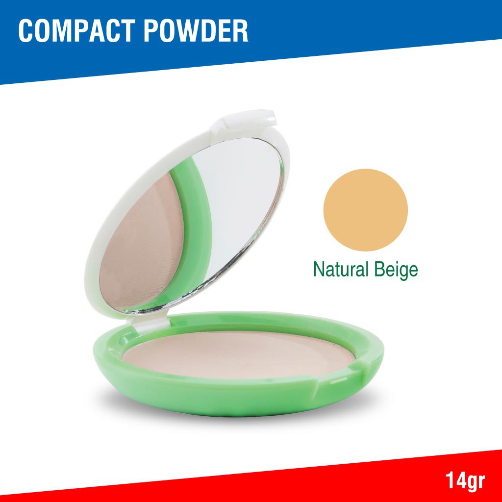 Jual Acnes Compact Powder Natural Beige - 14gr (Helps reduce redness in ...