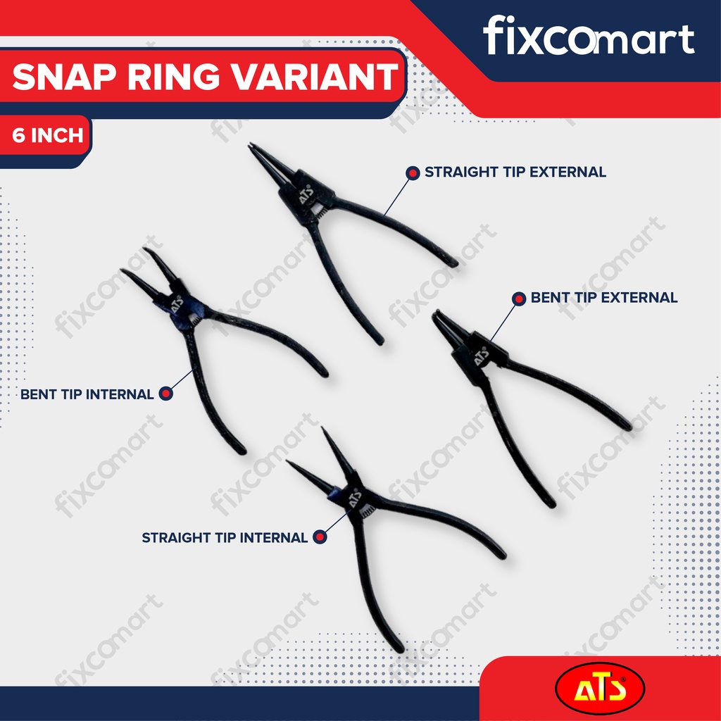 Jual Tang Snap Ring ATS 6 Inch Lurus / Bengkok | Shopee Indonesia