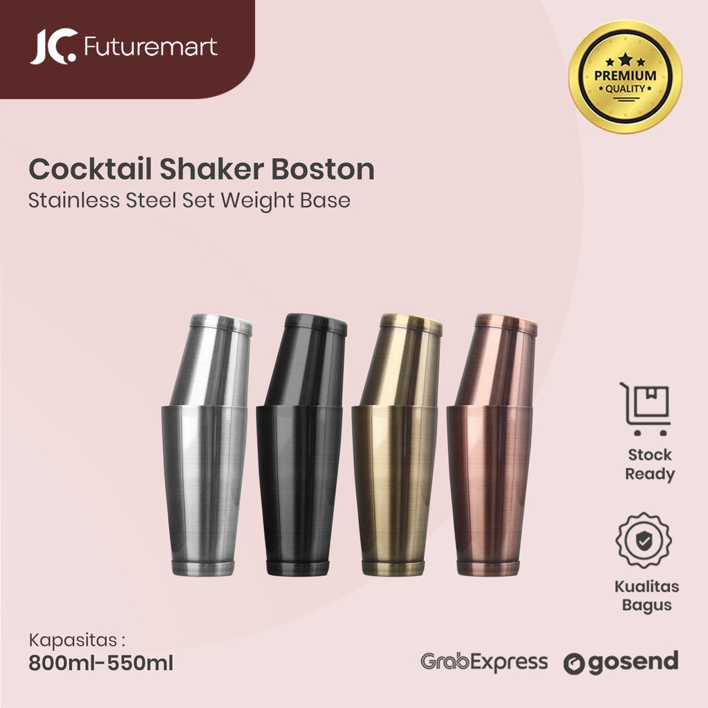Jual Boston Cocktail Shaker Stainless SUS-304 800Ml/550Ml Set Weight ...