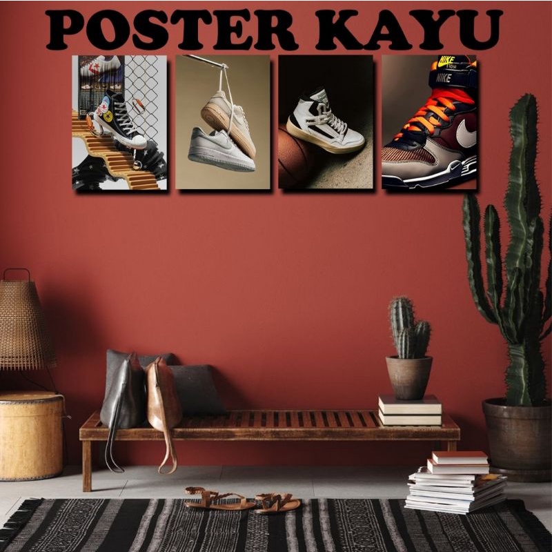 Jual Hiasan dinding Sepatu Casual Poster kayu MDF Adidas | Shopee Indonesia