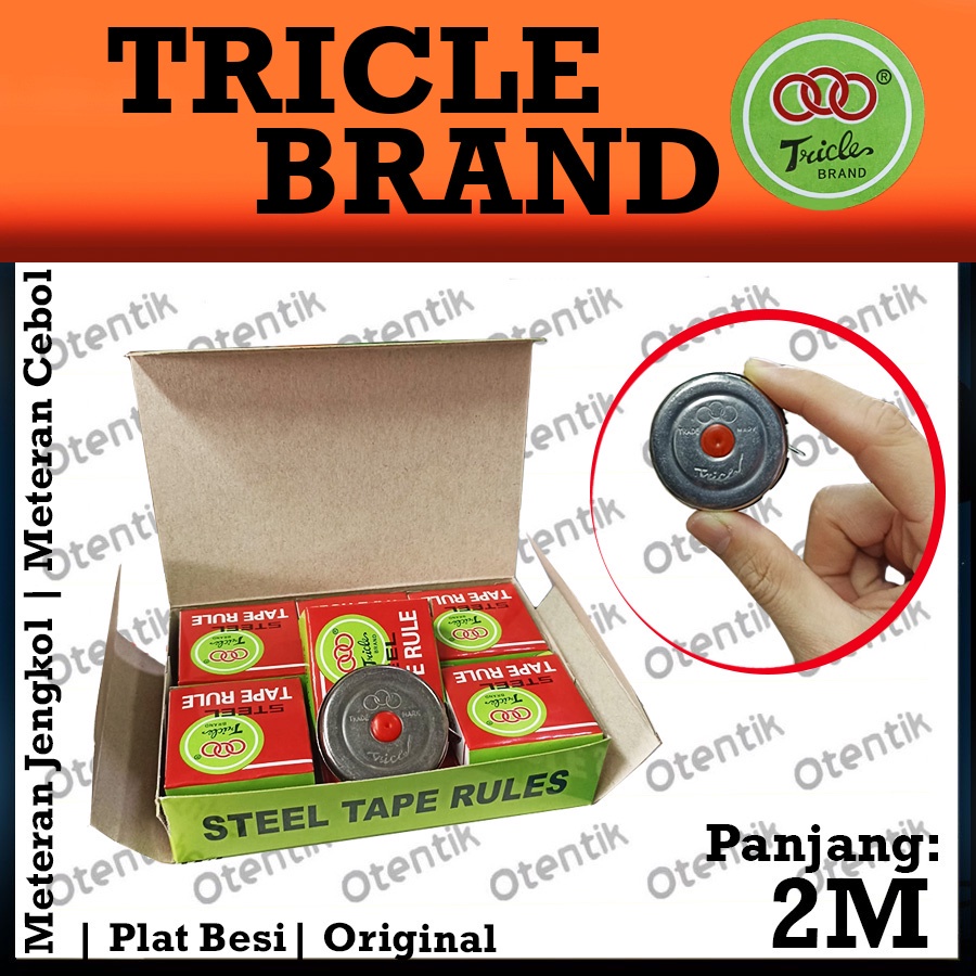 Jual TRICLE BRAND STEEL TAPE RULE 2M - METERAN BESI 2 METER - METERAN ...