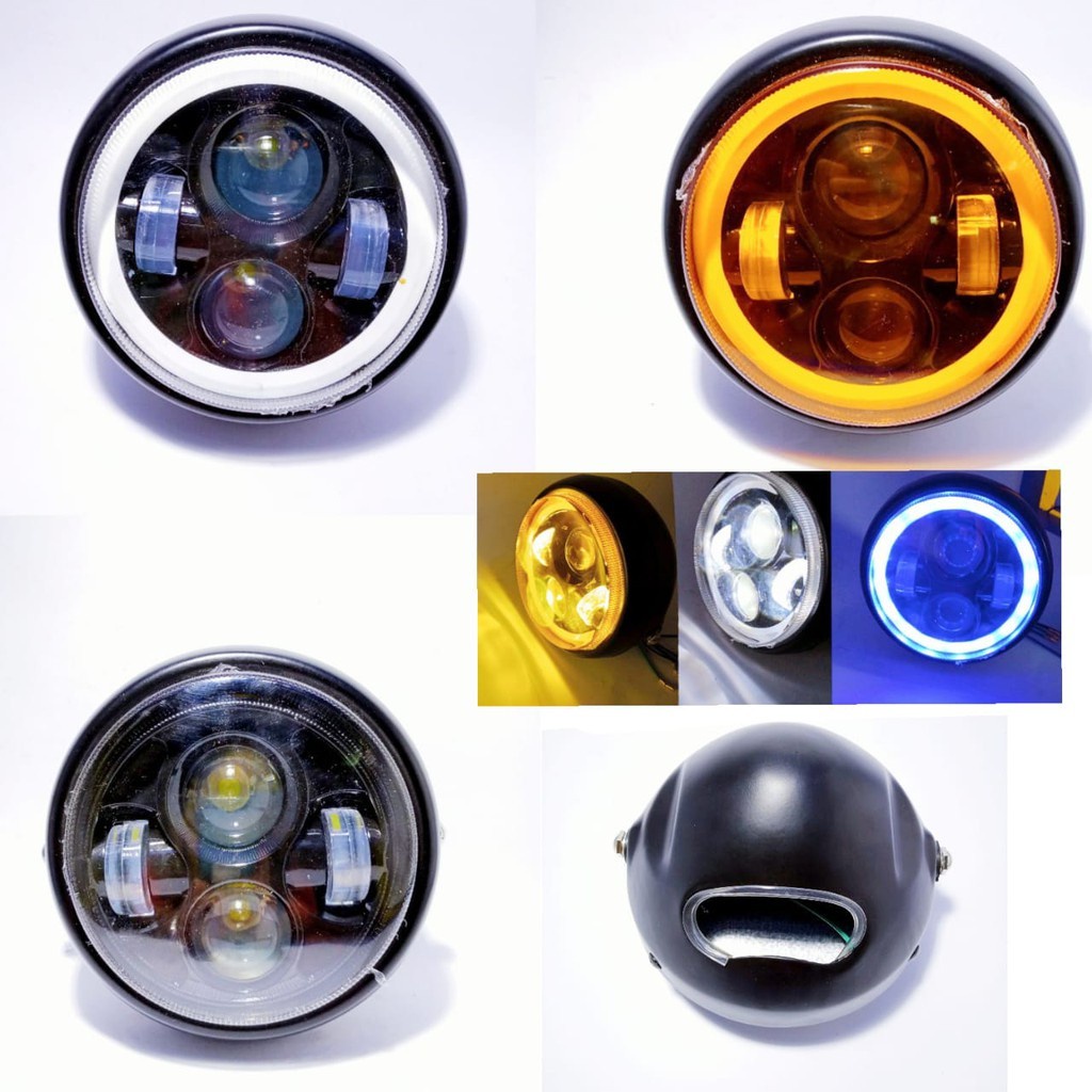 Jual LAMPU DEPAN HEADLAMP REFLECTOR DAYMAKER OWEN LED ANGEL EYE HEAD ...