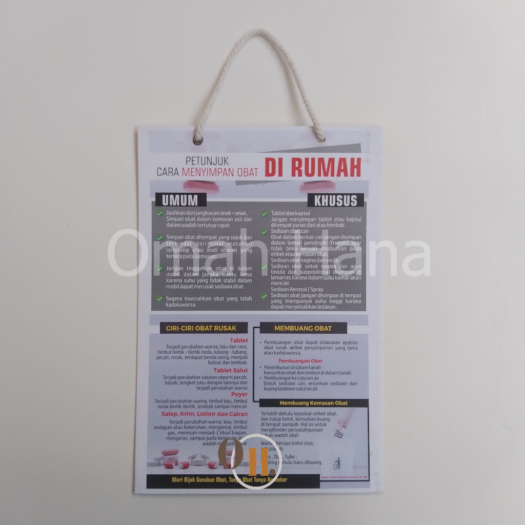 Jual Hard Poster Cara Menyimpan Obat di Rumah - Hard Poster Farmasi ...