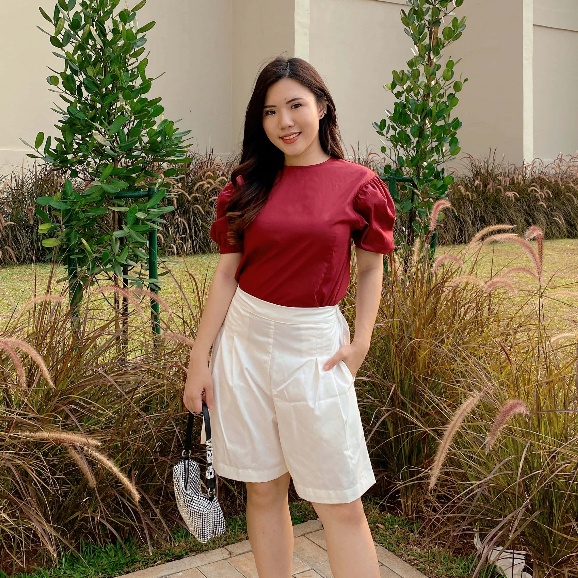 Jual Ms Daisy Bianca Puff Sleeve Top Blouse Baju Kasual Atasan Wanita ...