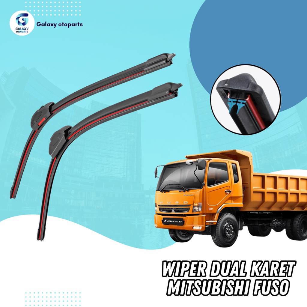 Jual 1 SET Wiper Dual Blade - Mitsubishi Truk Fuso - Wiper 2 Lapis ...