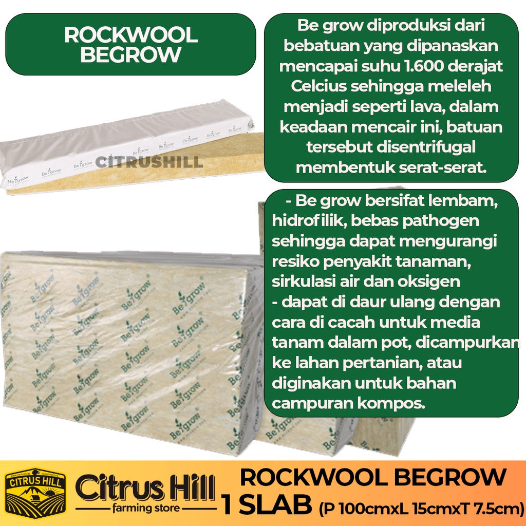 Jual Media Tanam Hidroponik - Rockwool Begrow SLAB | Shopee Indonesia