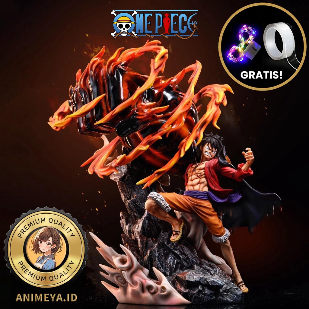 Jual Action Figure One Piece Monkey D. Luffy Red Rock MZ Studio Recast ...